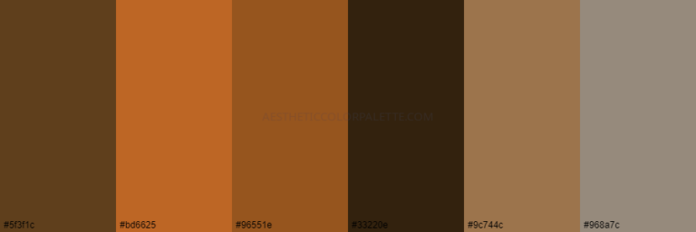 Warm Brown Color Palettes - Aesthetic Color Palette