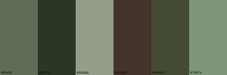 Green Brown Color Palettes - Aesthetic Color Palette