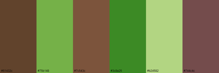 Green Brown Color Palettes - Aesthetic Color Palette