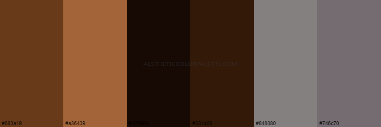 Brown and Grey Color Palettes - Aesthetic Color Palette