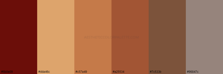 Red and Brown Color Palettes - Aesthetic Color Palette