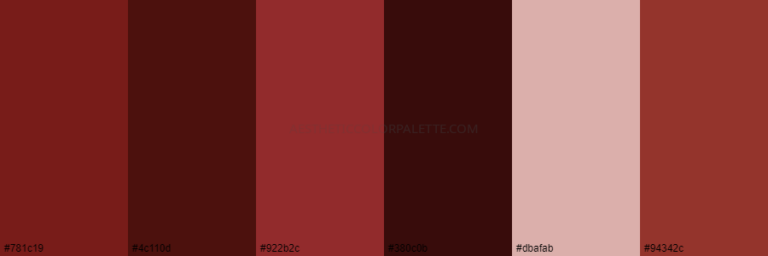 Red and Brown Color Palettes - Aesthetic Color Palette