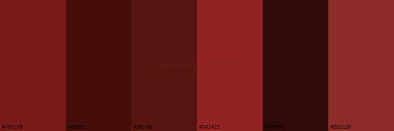 Red and Brown Color Palettes - Aesthetic Color Palette