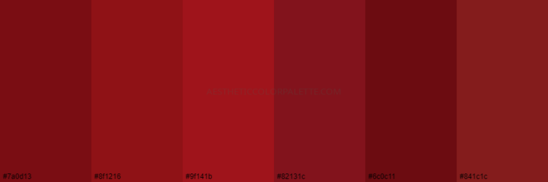 Red and Brown Color Palettes - Aesthetic Color Palette
