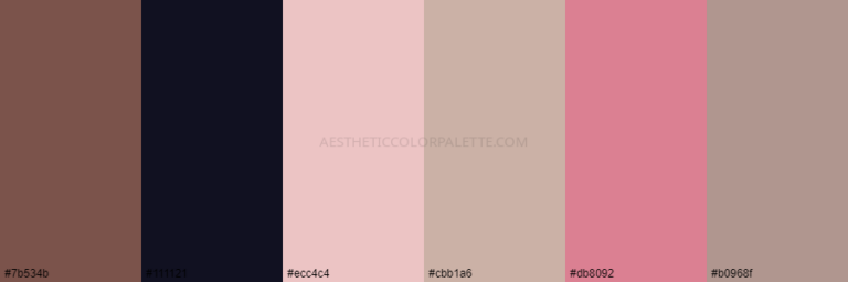 Pink Brown Color Palettes - Aesthetic Color Palette