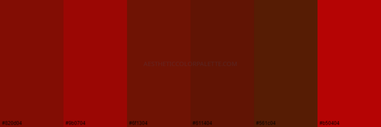 Red and Brown Color Palettes - Aesthetic Color Palette
