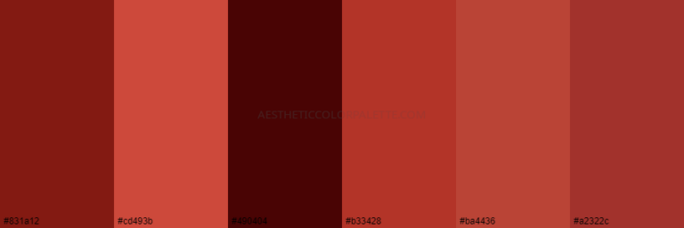 Red and Brown Color Palettes - Aesthetic Color Palette