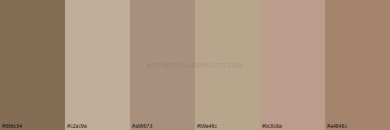 Neutral Brown Color Palettes - Aesthetic Color Palette