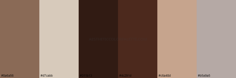 Neutral Brown Color Palettes - Aesthetic Color Palette
