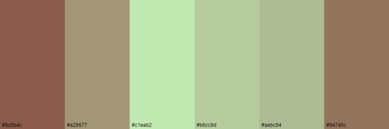 Green Brown Color Palettes - Aesthetic Color Palette