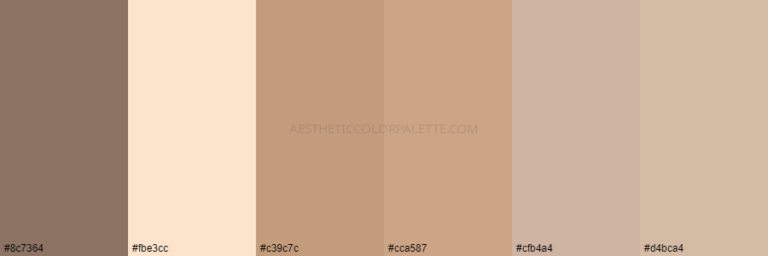 Neutral Brown Color Palettes - Aesthetic Color Palette