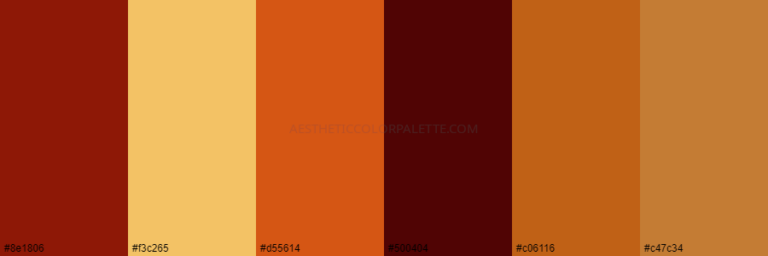 Red and Brown Color Palettes - Aesthetic Color Palette