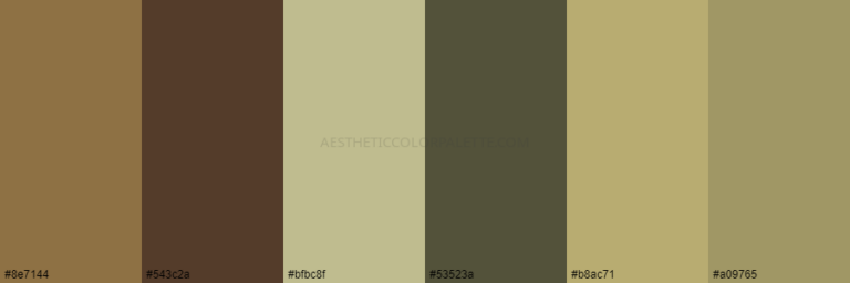Warm Brown Color Palettes - Aesthetic Color Palette
