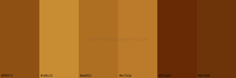 Warm Brown Color Palettes - Aesthetic Color Palette