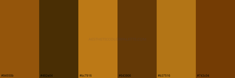 Warm Brown Color Palettes - Aesthetic Color Palette
