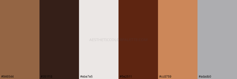 Neutral Brown Color Palettes - Aesthetic Color Palette