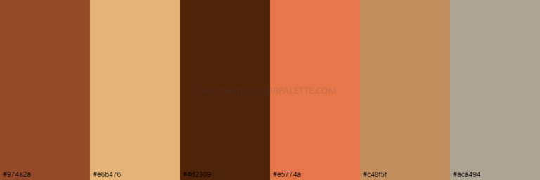 Red and Brown Color Palettes - Aesthetic Color Palette