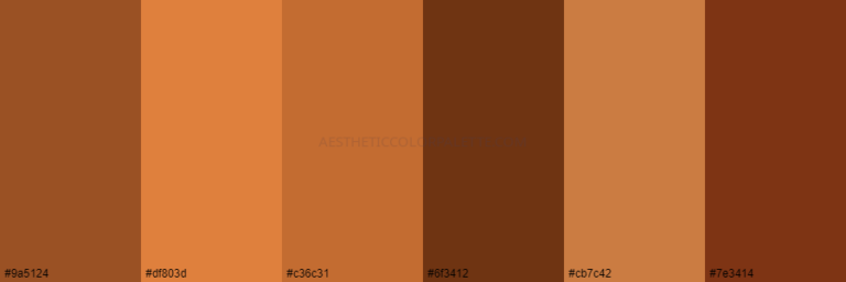 Warm Brown Color Palettes - Aesthetic Color Palette
