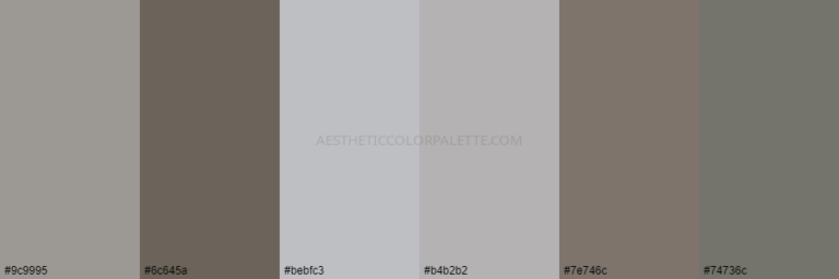 Brown and Grey Color Palettes - Aesthetic Color Palette