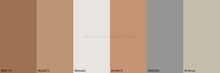 Warm Brown Color Palettes - Aesthetic Color Palette