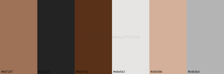 Warm Brown Color Palettes - Aesthetic Color Palette