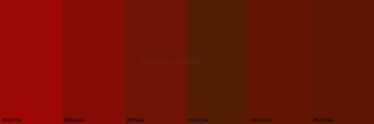 Red and Brown Color Palettes - Aesthetic Color Palette