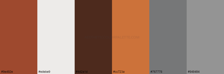 Red and Brown Color Palettes - Aesthetic Color Palette