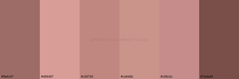 Pink Brown Color Palettes - Aesthetic Color Palette