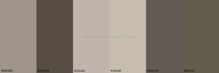 Brown and Grey Color Palettes - Aesthetic Color Palette