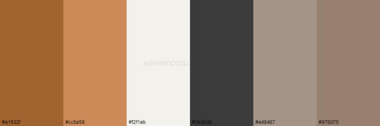 Neutral Brown Color Palettes - Aesthetic Color Palette