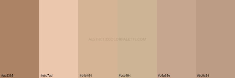 Neutral Brown Color Palettes - Aesthetic Color Palette