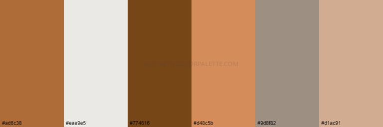 Neutral Brown Color Palettes - Aesthetic Color Palette