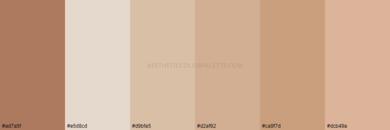 Neutral Brown Color Palettes - Aesthetic Color Palette
