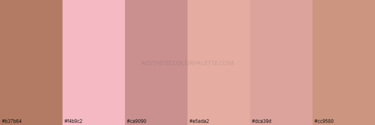 Pink Brown Color Palettes - Aesthetic Color Palette