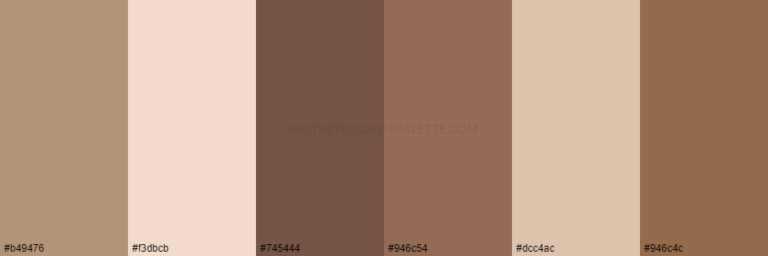 Pastel Brown Color Palettes - Aesthetic Color Palette