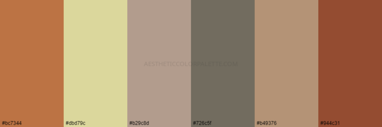 Neutral Brown Color Palettes - Aesthetic Color Palette