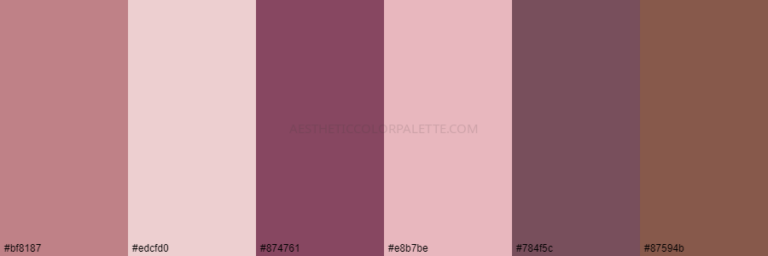 Pink Brown Color Palettes - Aesthetic Color Palette