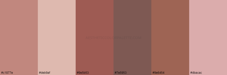 Pink Brown Color Palettes - Aesthetic Color Palette