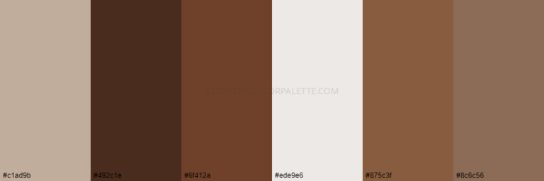 Neutral Brown Color Palettes - Aesthetic Color Palette