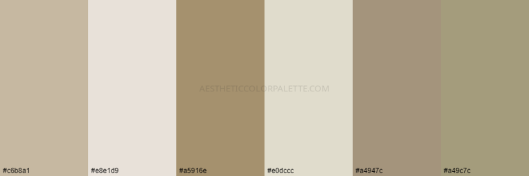 Neutral Brown Color Palettes - Aesthetic Color Palette