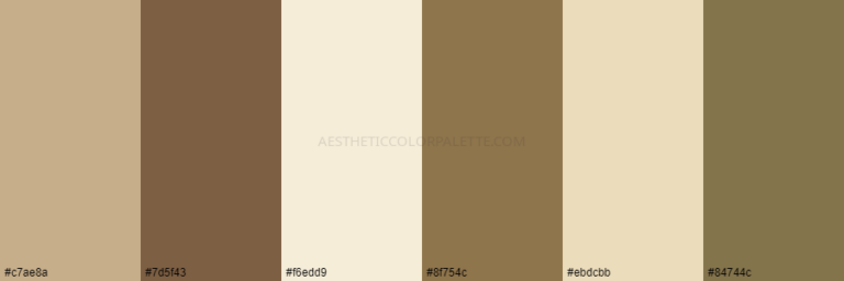 Pastel Brown Color Palettes - Aesthetic Color Palette