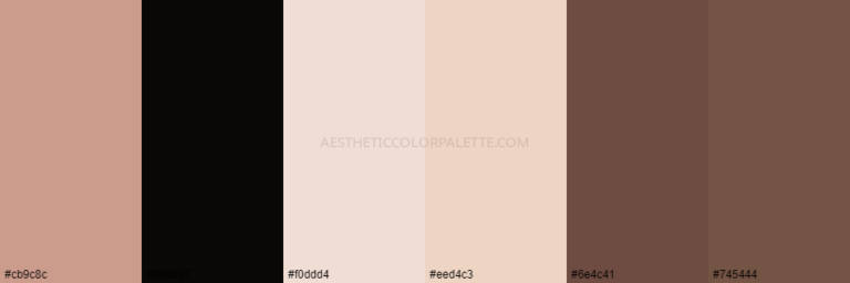 Pastel Brown Color Palettes - Aesthetic Color Palette