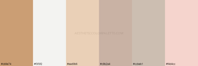 Pastel Brown Color Palettes - Aesthetic Color Palette