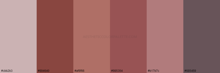 Pink Brown Color Palettes - Aesthetic Color Palette