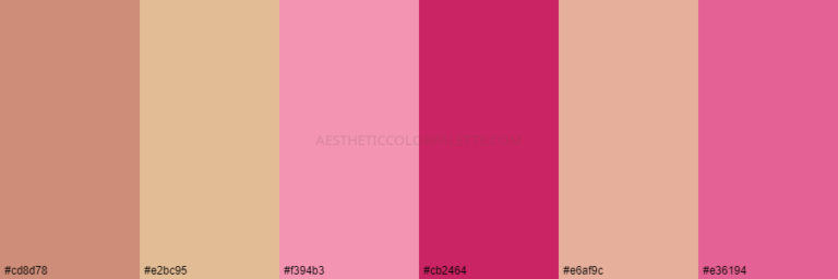 Pink Brown Color Palettes - Aesthetic Color Palette