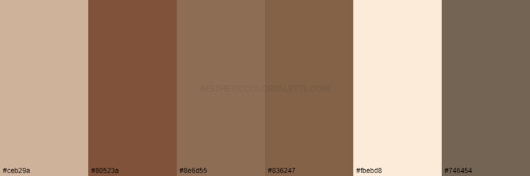 Pastel Brown Color Palettes - Aesthetic Color Palette