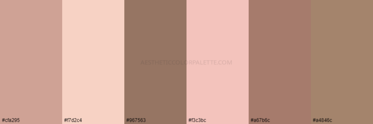 Pink Brown Color Palettes - Aesthetic Color Palette