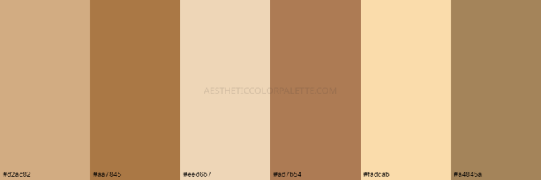 Pastel Brown Color Palettes - Aesthetic Color Palette