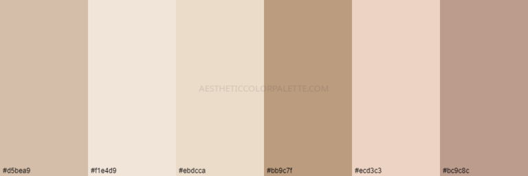 Pastel Brown Color Palettes - Aesthetic Color Palette