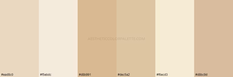 Pastel Brown Color Palettes - Aesthetic Color Palette